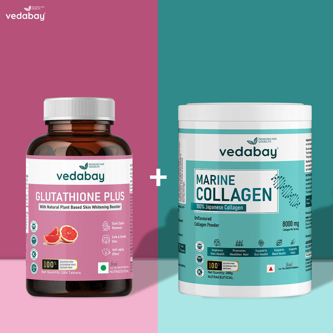 Glutathione Plus Tablets + Japanese Marine Collagen – Vedabay